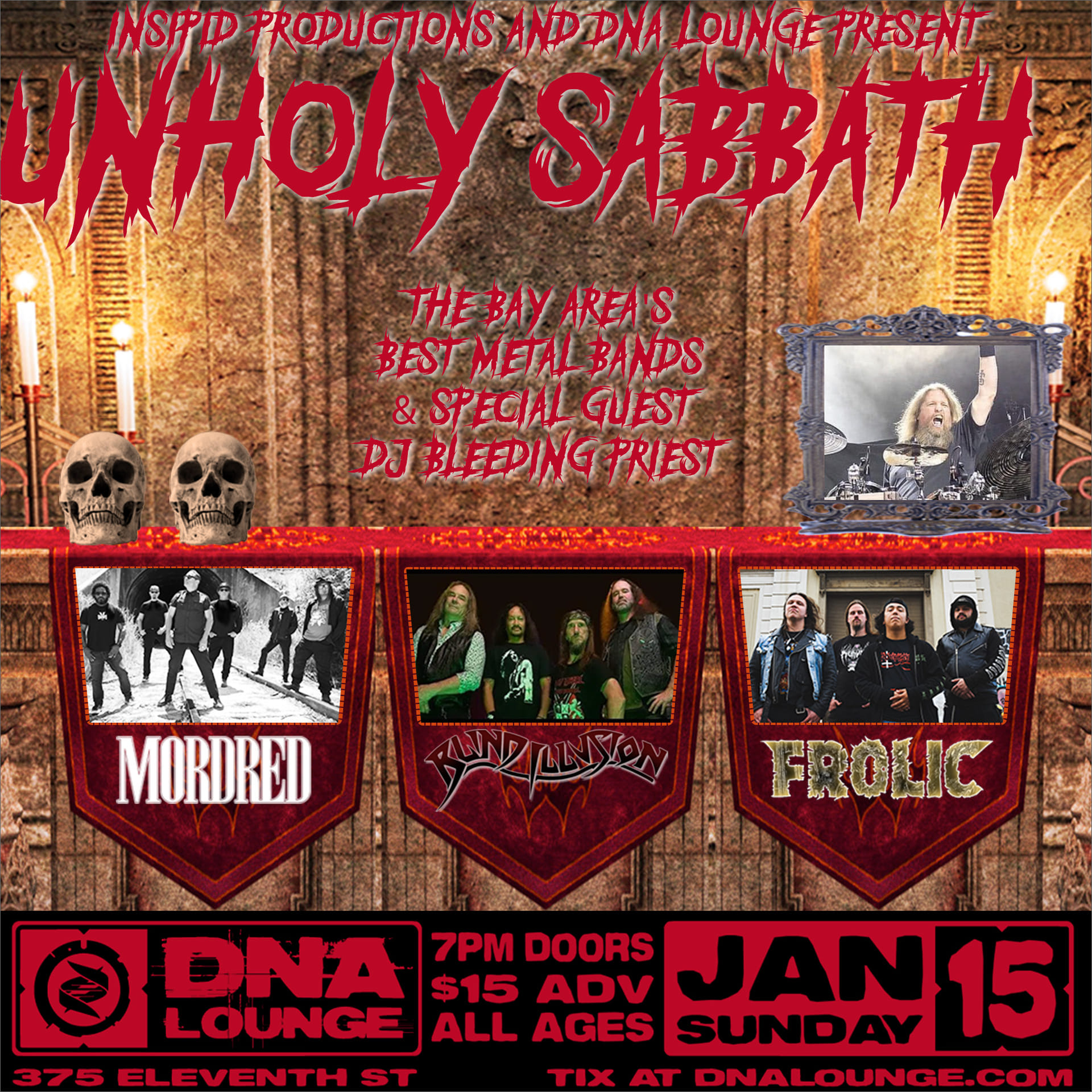 DNA Lounge: The Unholy Sabbath, 15 Jan 2023 (Sun)