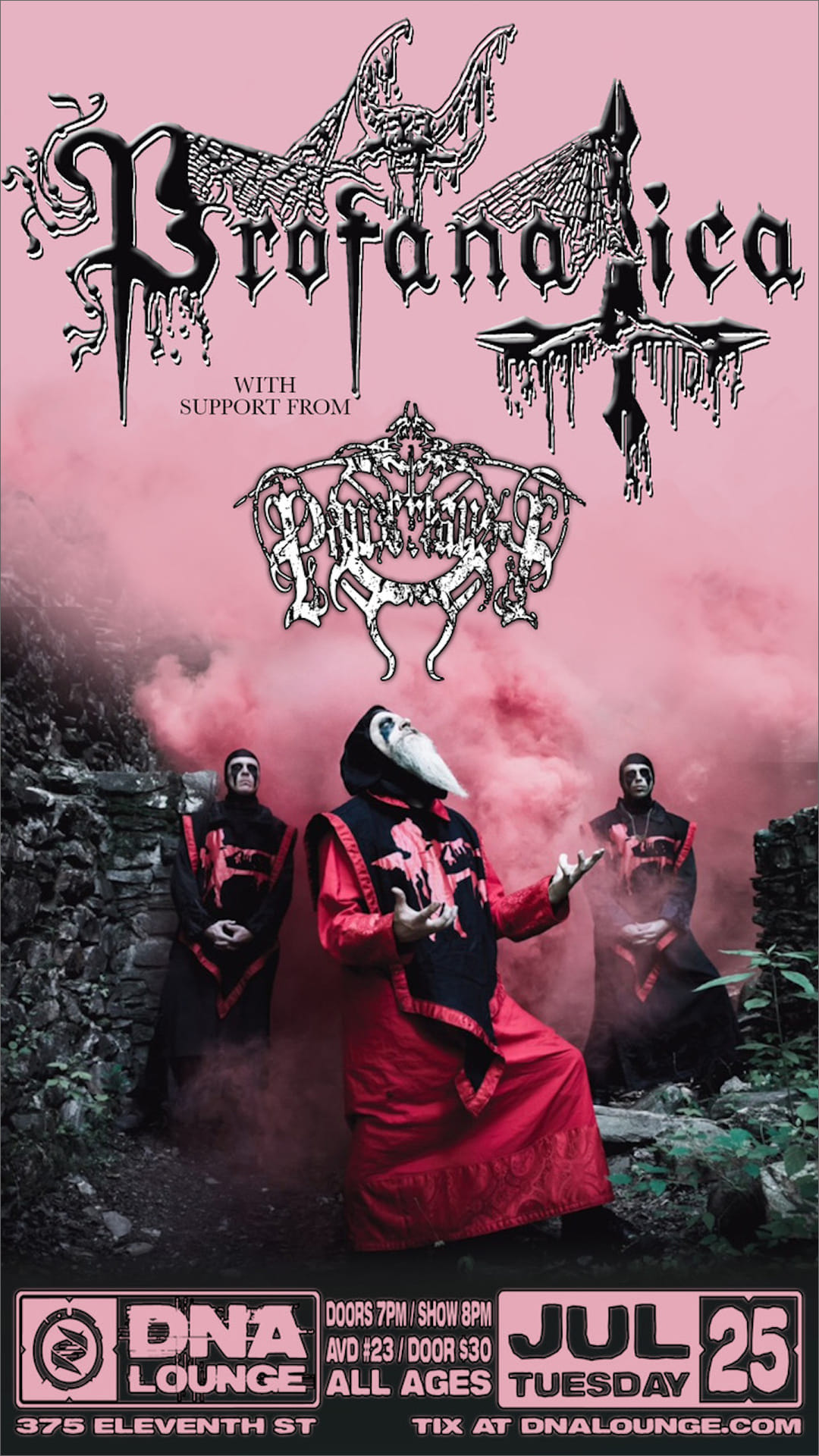 DNA Lounge: Profanatica, 25 Jul 2023 (Tue)